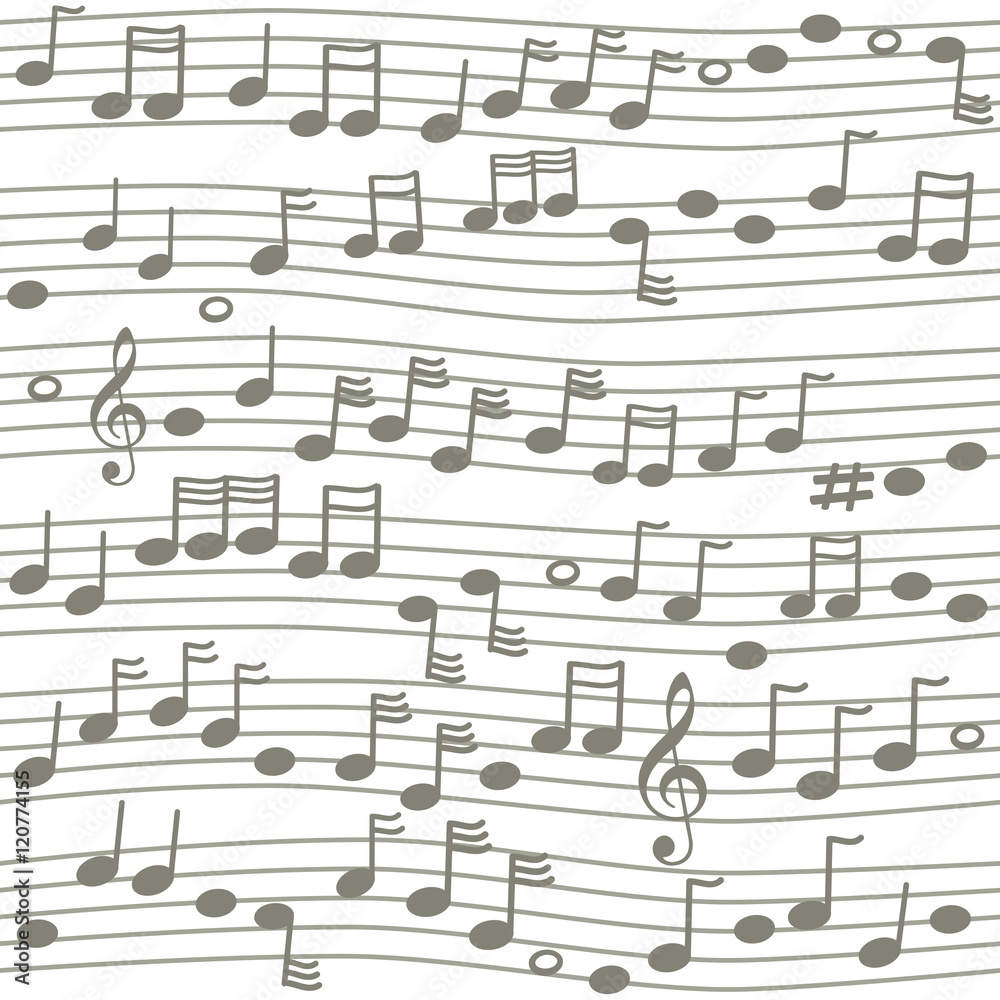 Staves on white background. Seamless pattern vector made with musical ...