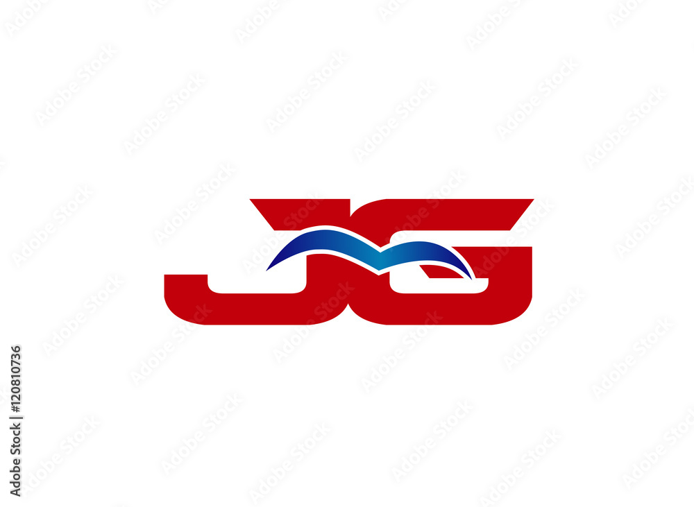 JG Logo. Vector Graphic Branding Letter Element Stock Vector | Adobe Stock