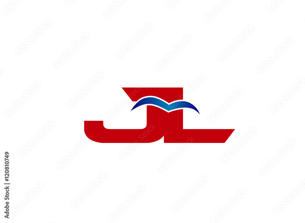 JL Logo. Vector Graphic Branding Letter Element Stock Vector | Adobe Stock