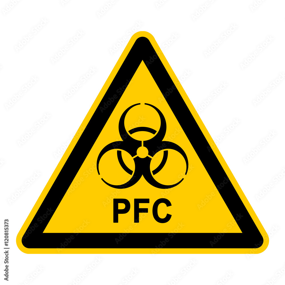 wso252 WarnSchildOrange - PFC Zeichen mit Biogefährdung Symbol - per ...