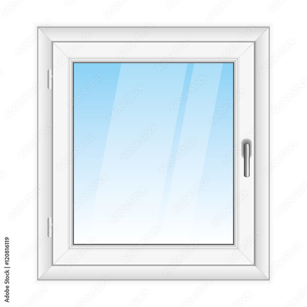White PVC vector window Stock Vector | Adobe Stock