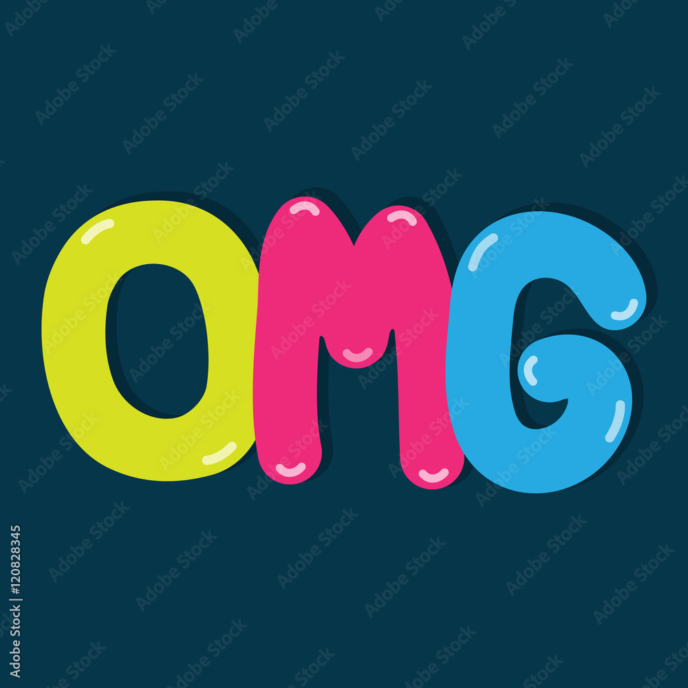 OMG, comic vector design. Stock Vector | Adobe Stock