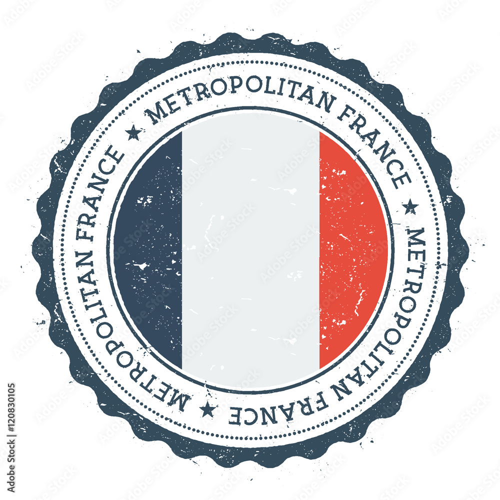 Grunge rubber stamp with France flag. Vintage travel stamp with ...