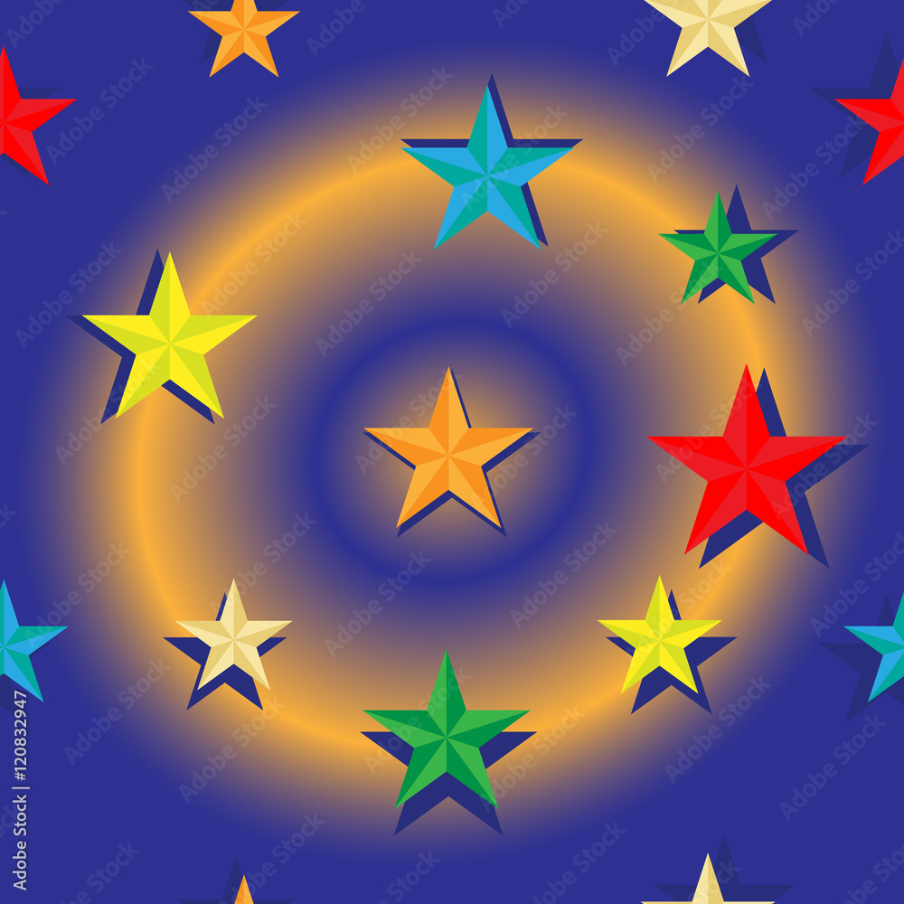stars on a blue background. Vector illustration. Modern stylish ...