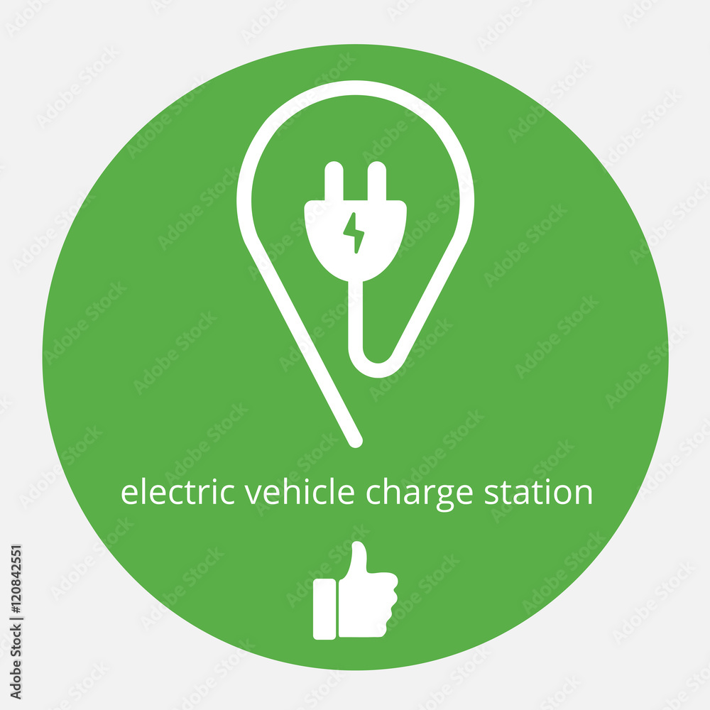 Illustration of space electric charge. Isolated electric vehicle charge ...