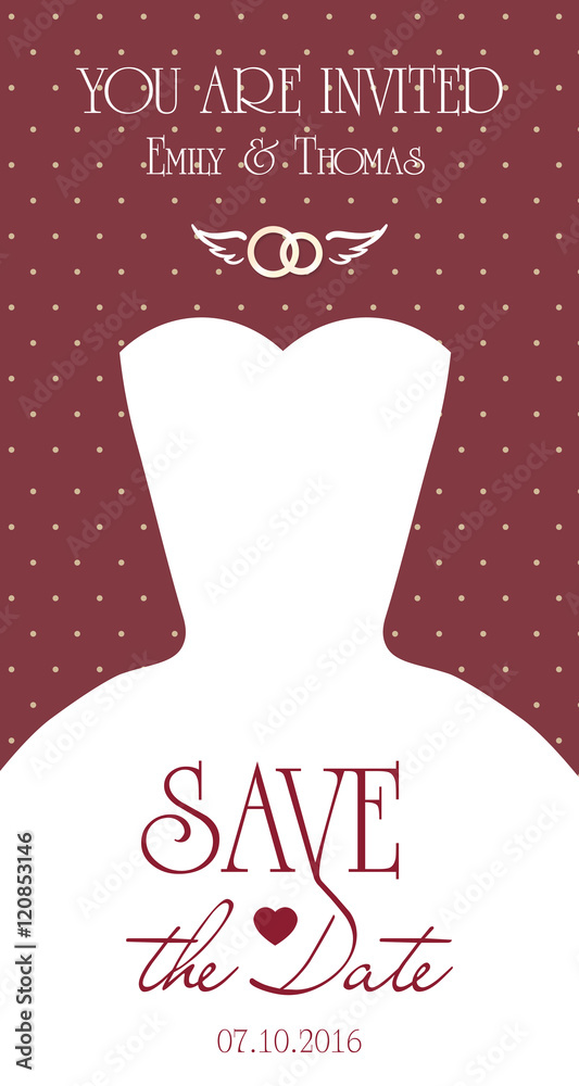 congratulations card. Template for wedding invitation Stock Vector ...