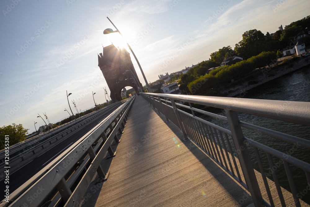 nibelungentower worms germany sun and shadow Stock Photo | Adobe Stock