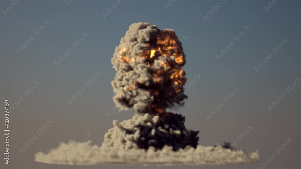 nuke explosion with alpha mask Stock Video | Adobe Stock