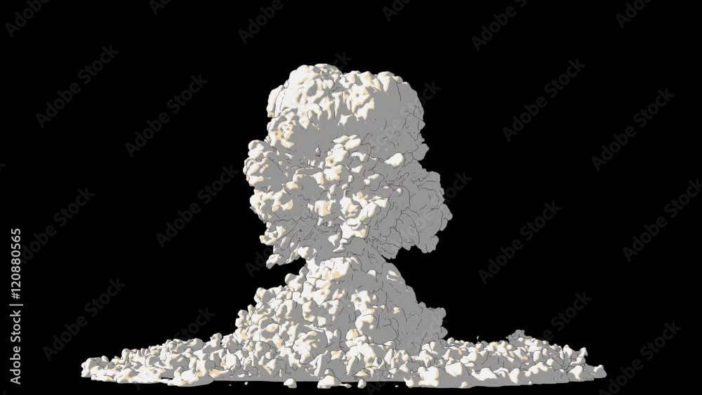 Cartoon explosion with alpha mask Stock Video | Adobe Stock