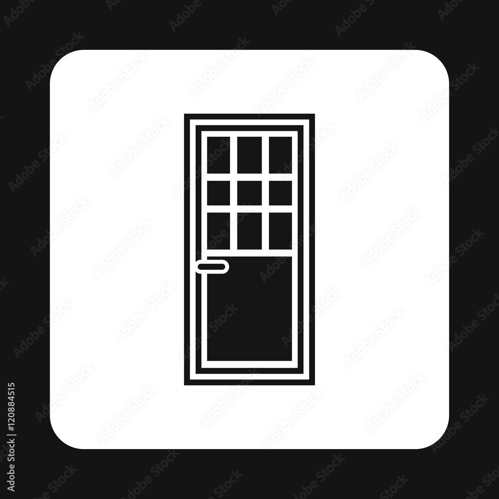 Living room door icon in simple style isolated on white background ...