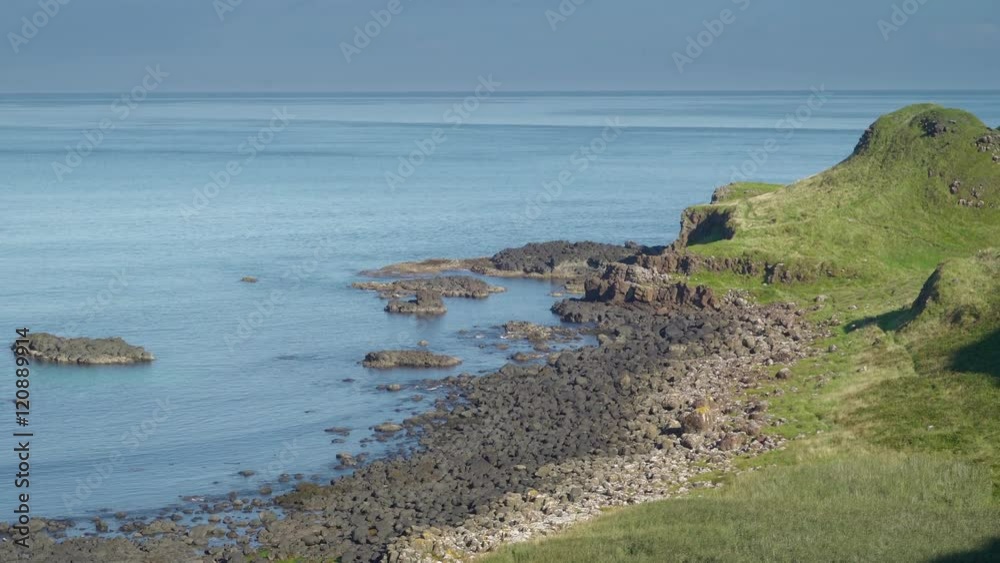 The small mountain range in the Giants Causeway with the basalt rocks ...