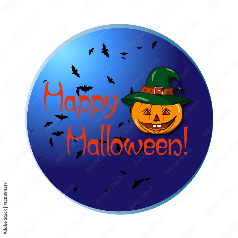 Pumpkin in circle Stock Vector | Adobe Stock