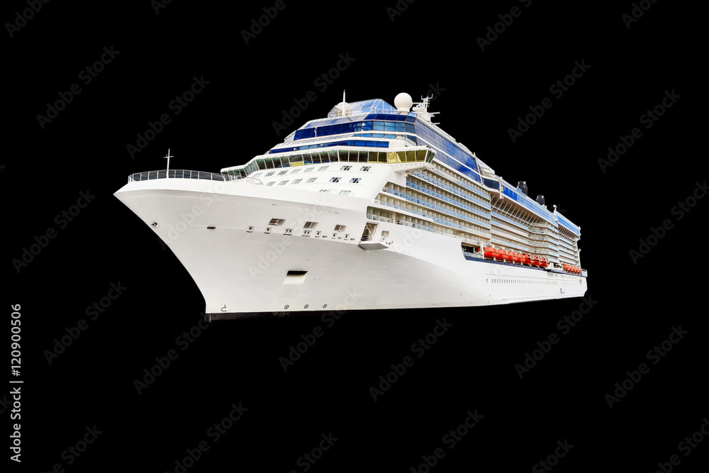 Luxury Cruise Ship on black background Stock-Foto | Adobe Stock