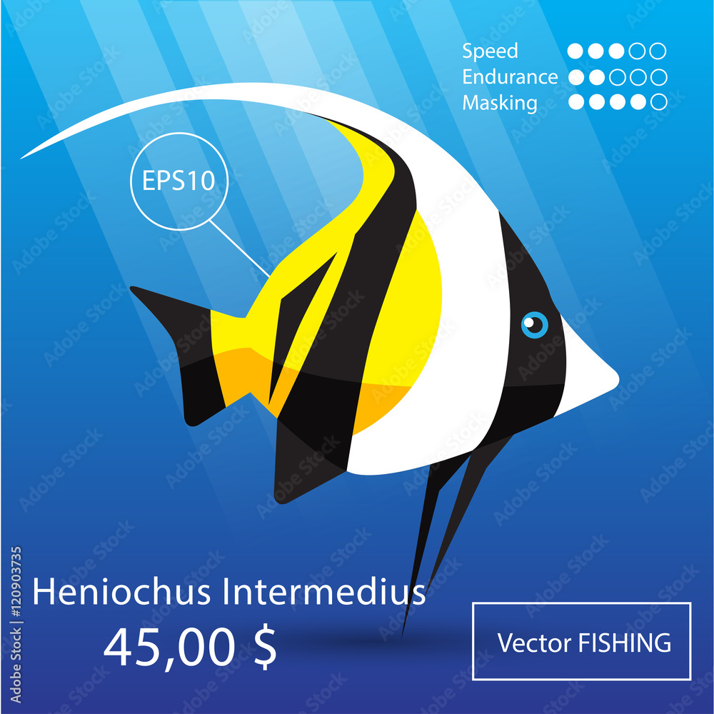 Sea fish illustration Stock Vector | Adobe Stock