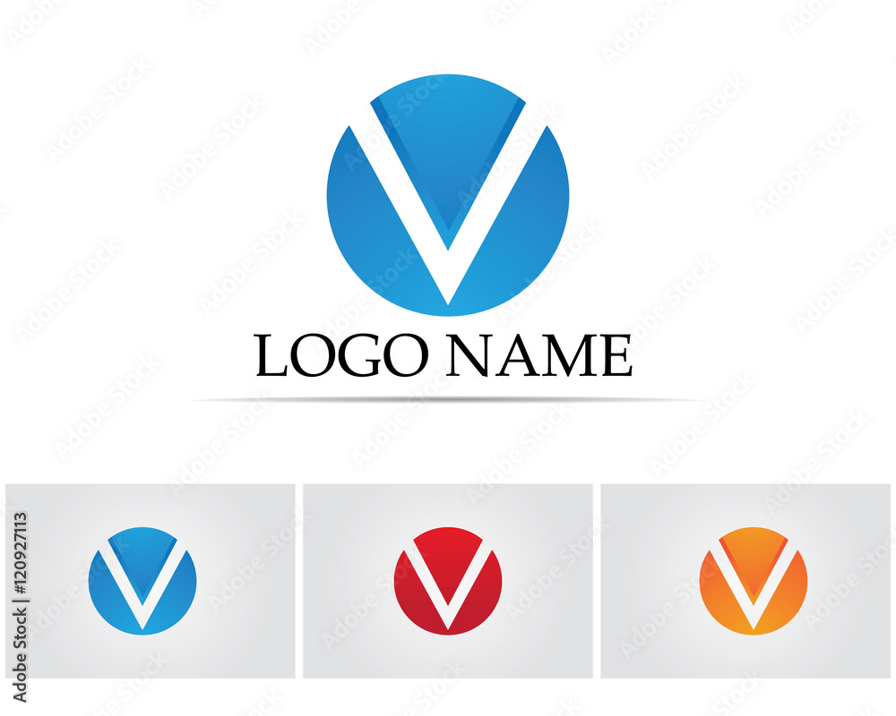 V logo Stock Vector | Adobe Stock