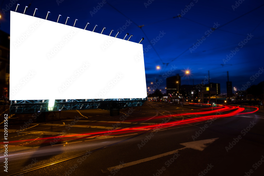 Highway Billboard Night
