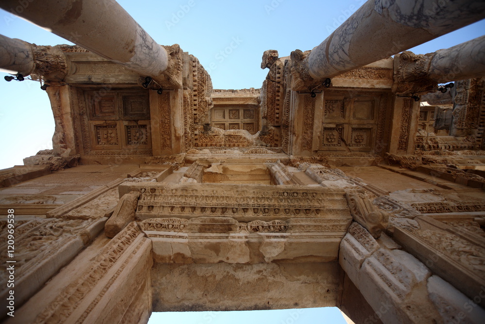 Ancient Greek Library Complex in Ephesus Turkey Stock Photo | Adobe Stock
