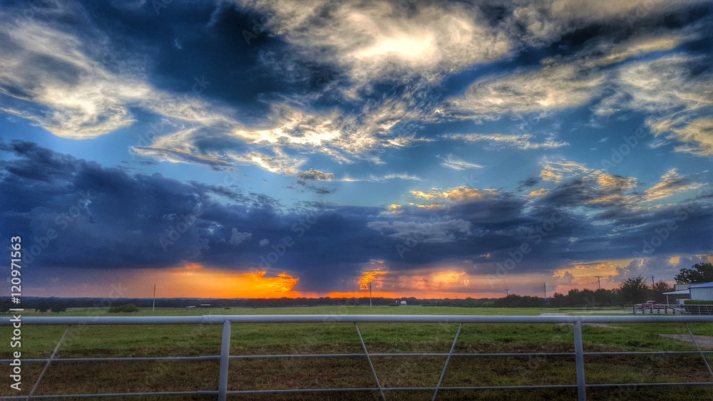 Countryside sunset Stock Photo | Adobe Stock