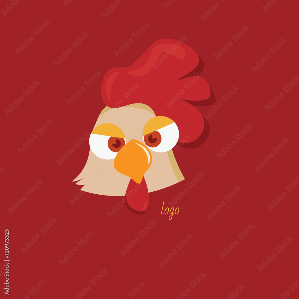 Rooster vector. Ready for package design, icon and other design ...