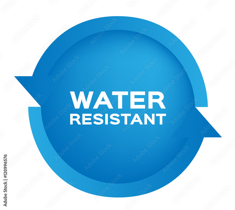 Water resistant logo , icon and vector . blue Water resistant version ...