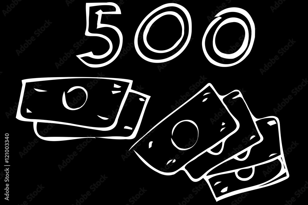 vector sketch of money in paper notes Stock Vector | Adobe Stock