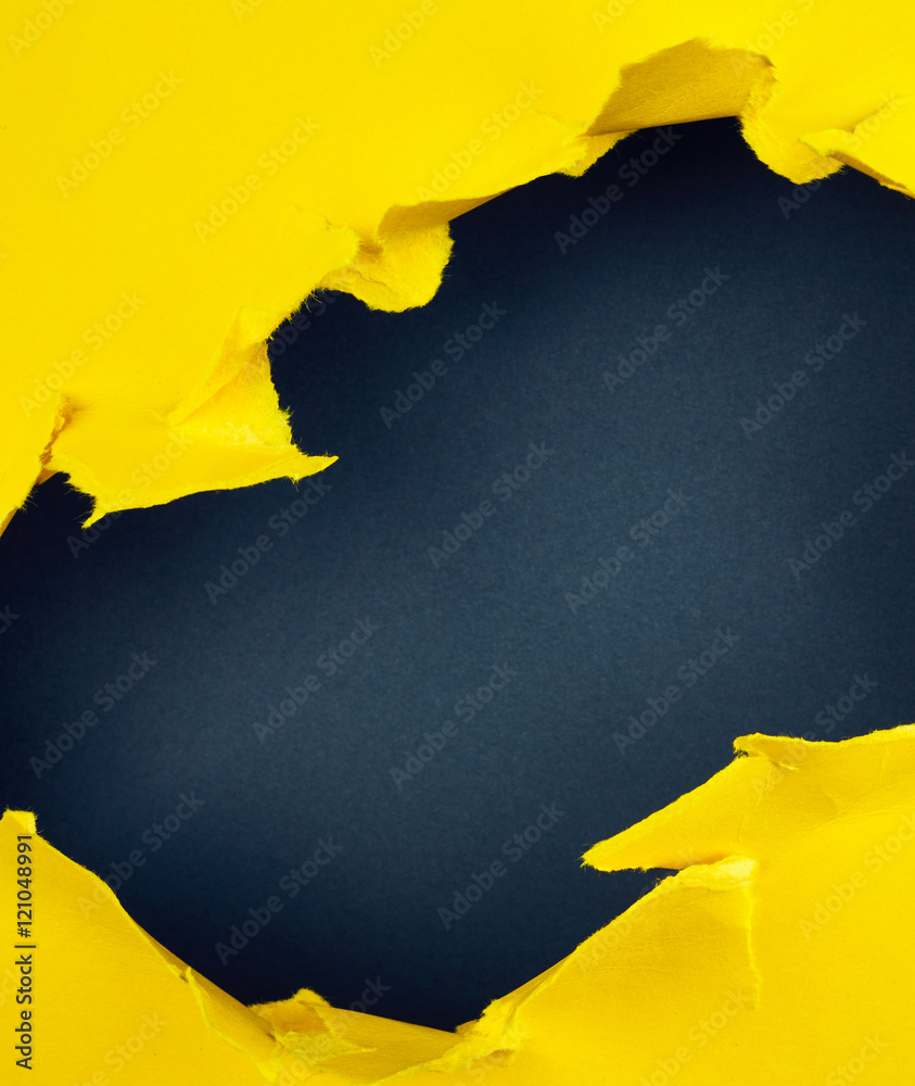 Torn yellow paper Stock Photo | Adobe Stock