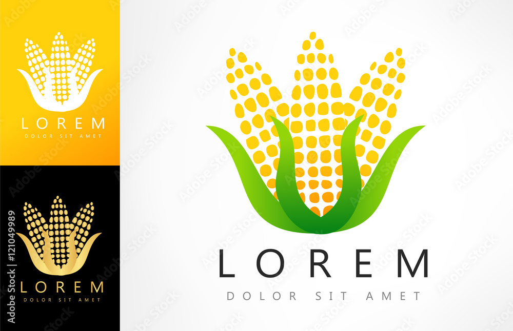 corn logo Stock Vector | Adobe Stock