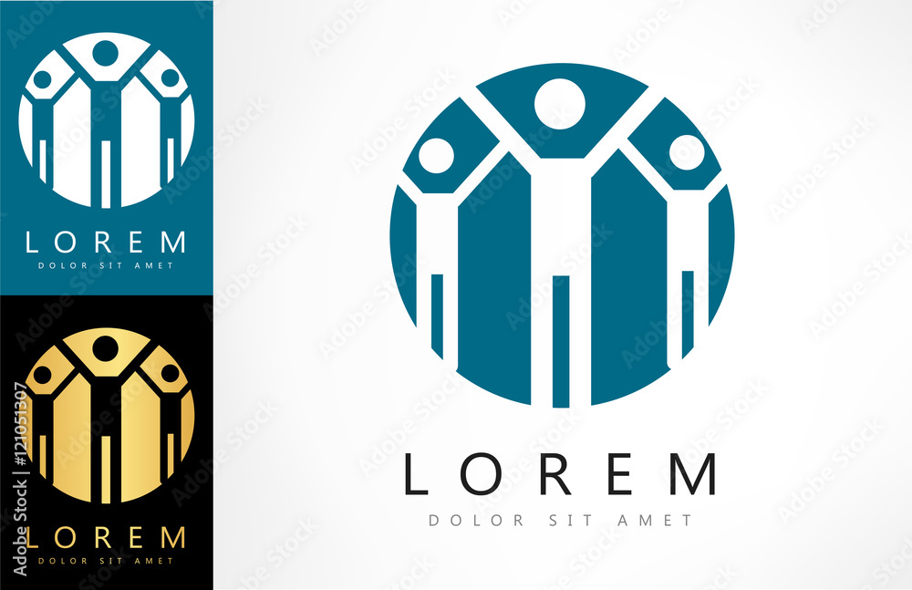 People logo. Vector illustration. Stock Vector | Adobe Stock