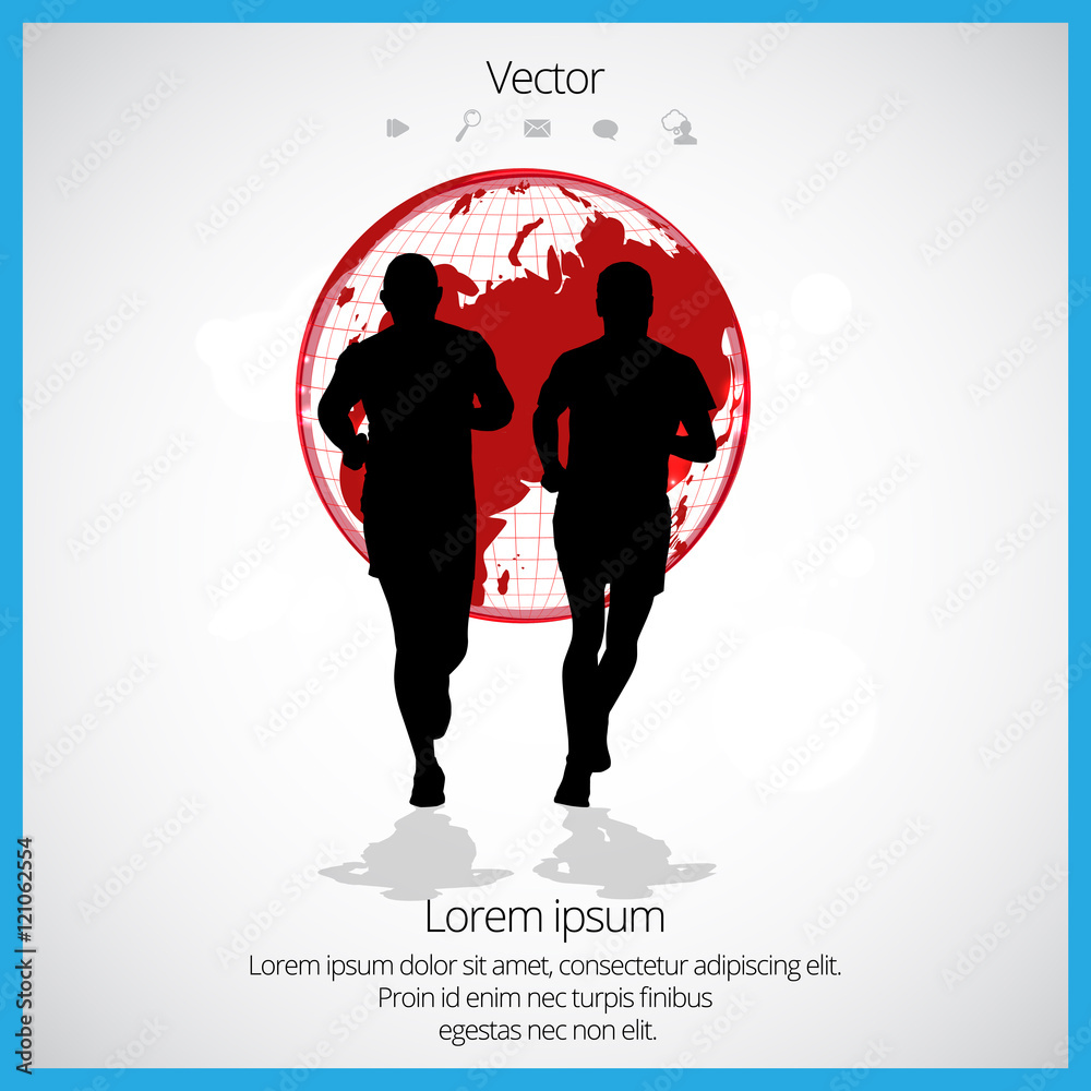 Runner. Sport background. Vector Stock Vector | Adobe Stock