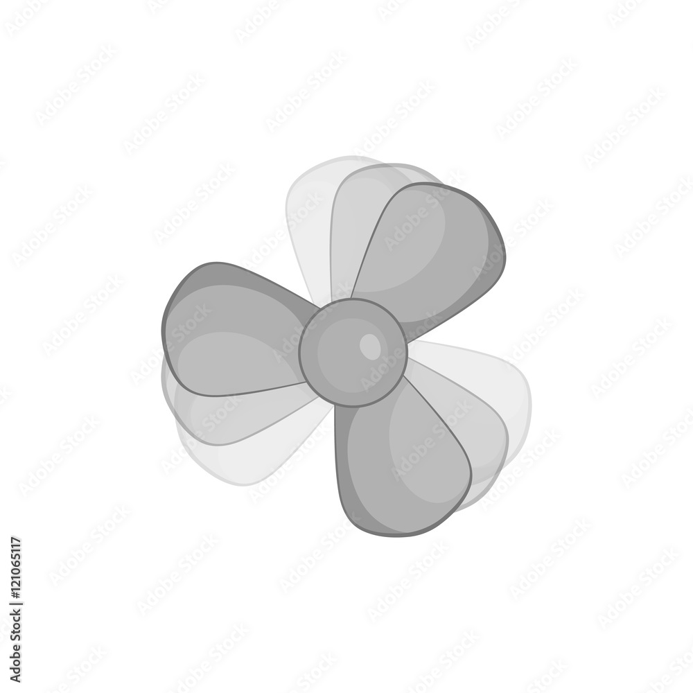 Propeller icon in black monochrome style isolated on white background ...