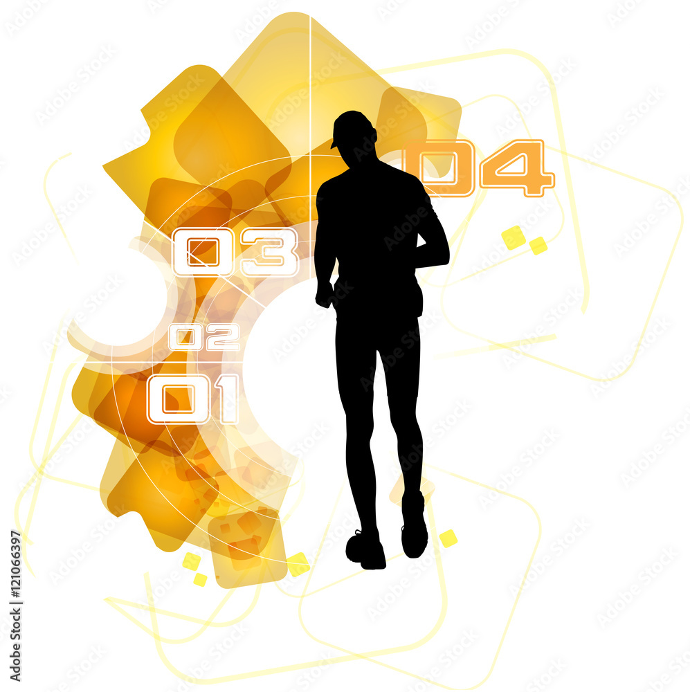 Runner, vector Stock Vector | Adobe Stock