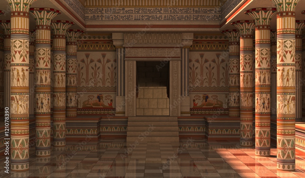 Pharaohs Palace 3D Illustration Stock Illustration | Adobe Stock