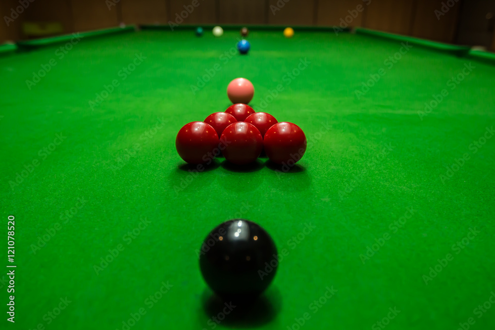 Snooker ball on snooker table, game on table, International sport Stock ...