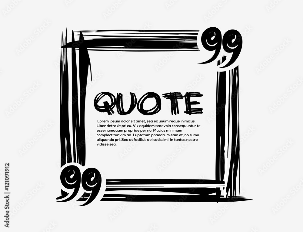Hand drawn scribble square shape. Drawn square template. Drawn quotes ...