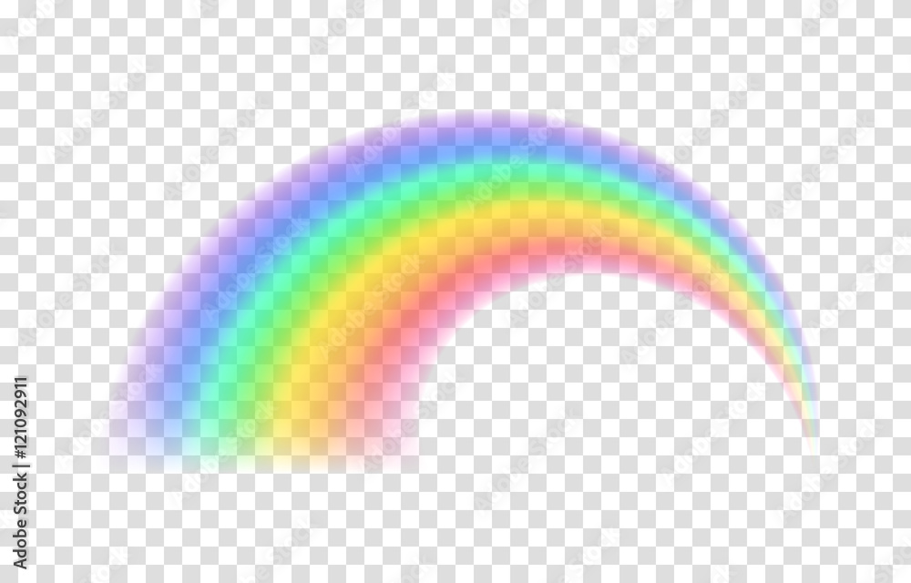 Transparent rainbow. Vector illustration. Realistic raibow on ...