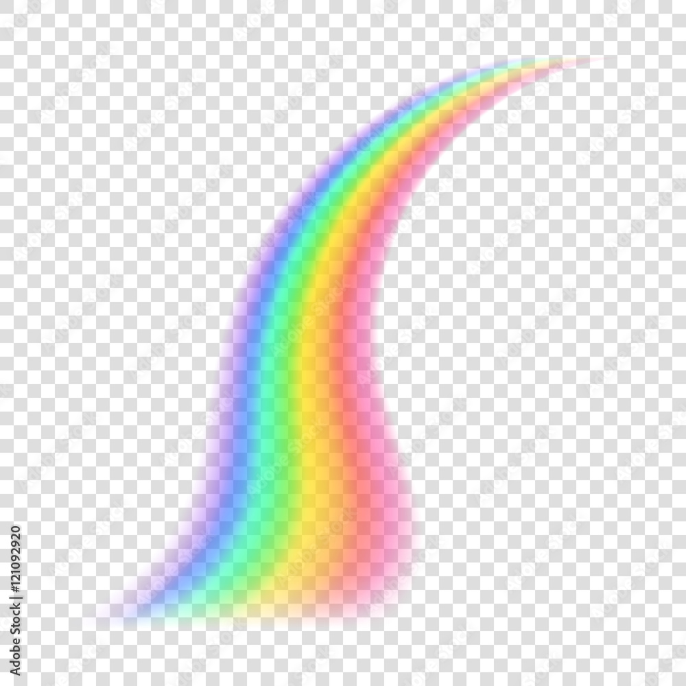 Transparent rainbow. Vector illustration. Realistic raibow on transparent background. Stock ...