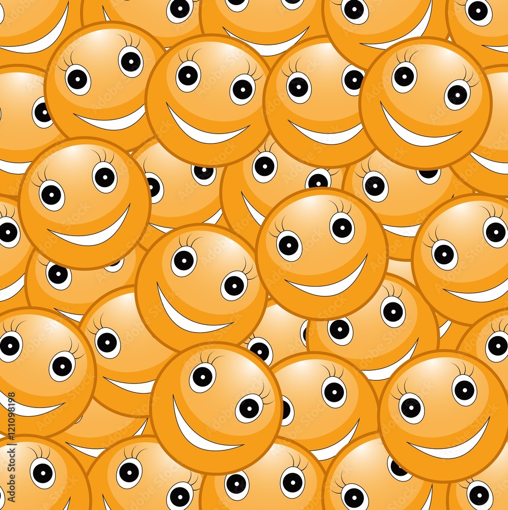 many smiley face 3D illustration Stock Illustration | Adobe Stock