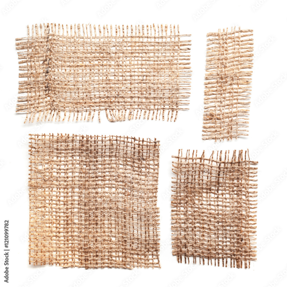 Sackcloth materials isolated on white Stock Photo | Adobe Stock