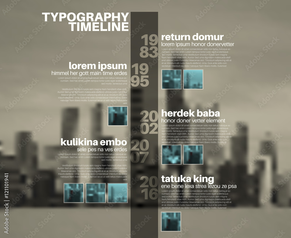 Vector Infographic typography timeline report template Stock Vector ...