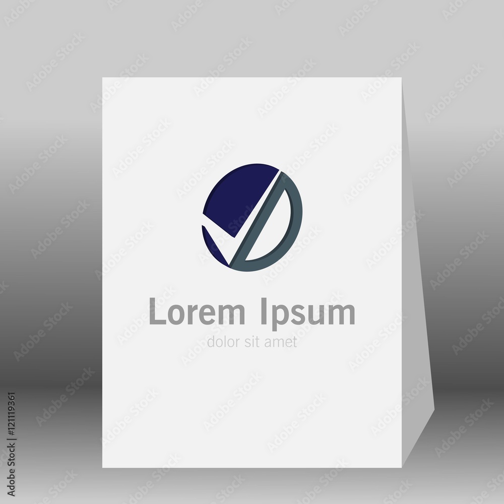 round circle check 3d logo Stock Vector | Adobe Stock