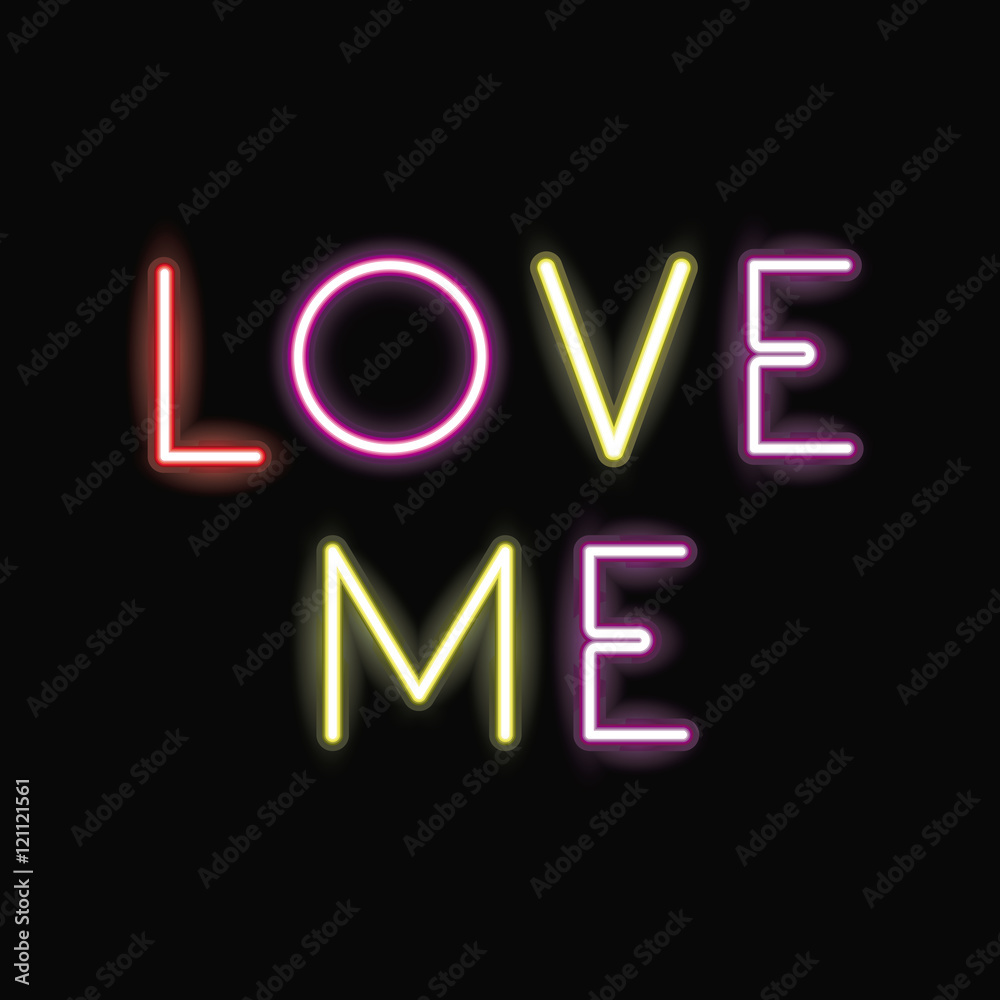 Love neon font icon. Text typography decoration and advertising theme ...