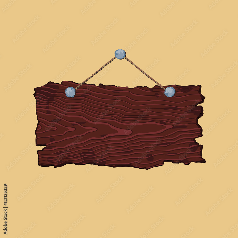 Dark Brown Wooden Sign Stock Vector | Adobe Stock