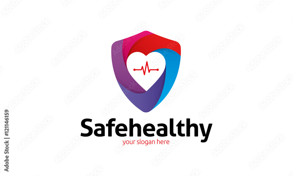 Safe Healthy Logo Stock Vector | Adobe Stock