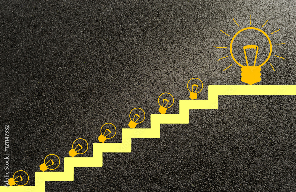 Konzept eine Idee wird weiterentwickelt - Concept an idea is developed ...