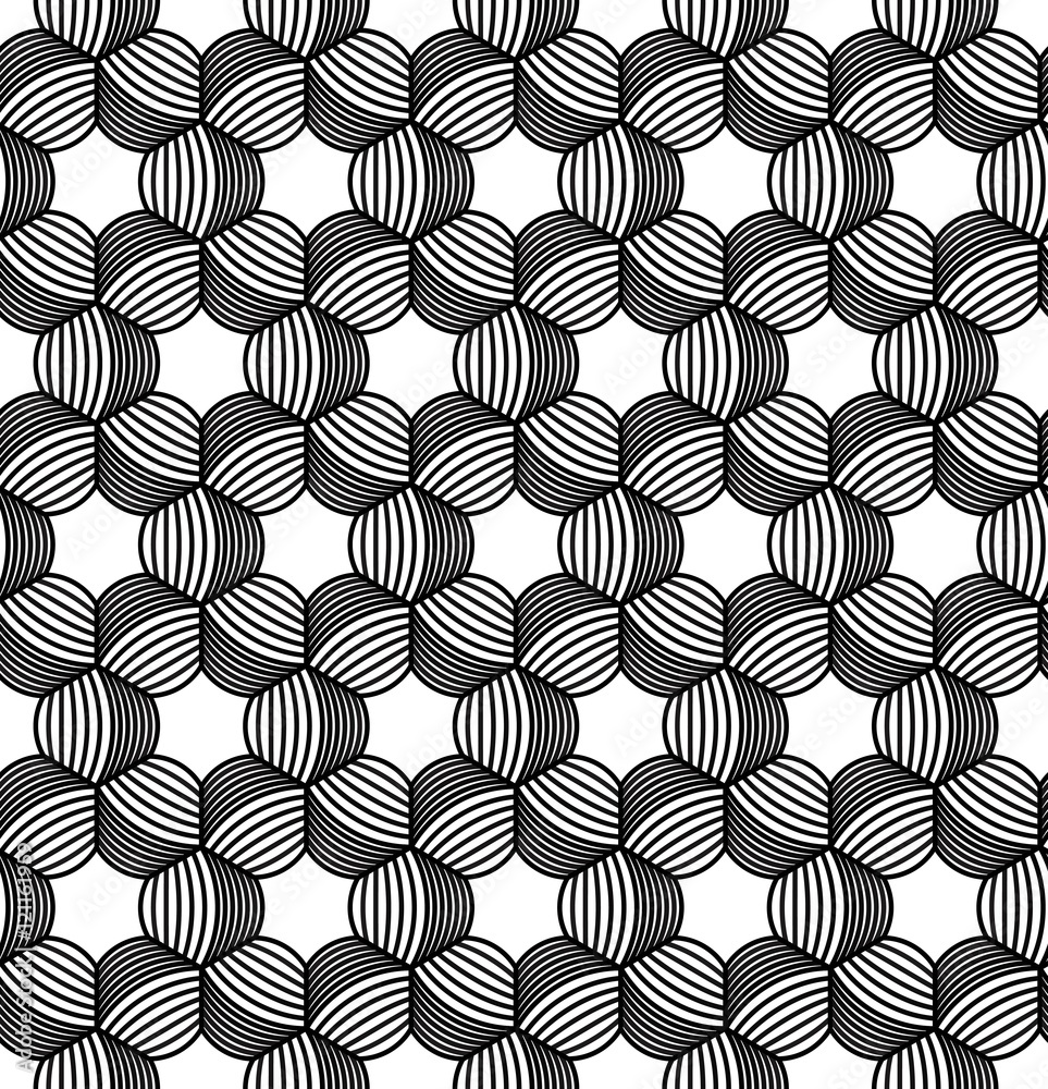 Vector seamless texture. Modern abstract background. Repeating pattern with hexagonal tiles ...