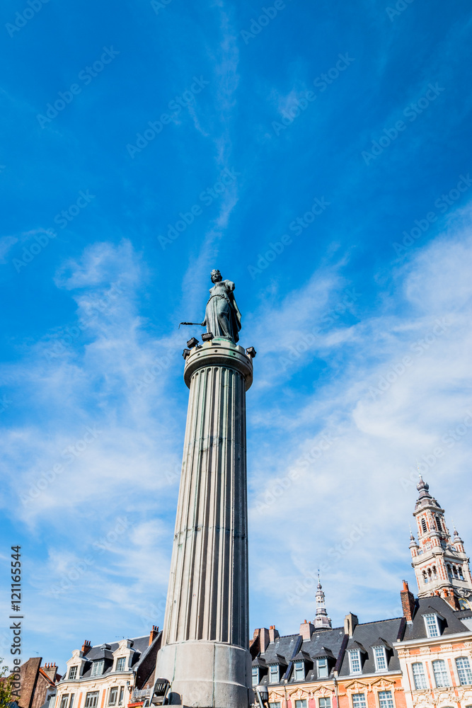 Colonne de la Déesse, place du Général-de-Gaulle à Lille Stock Photo ...