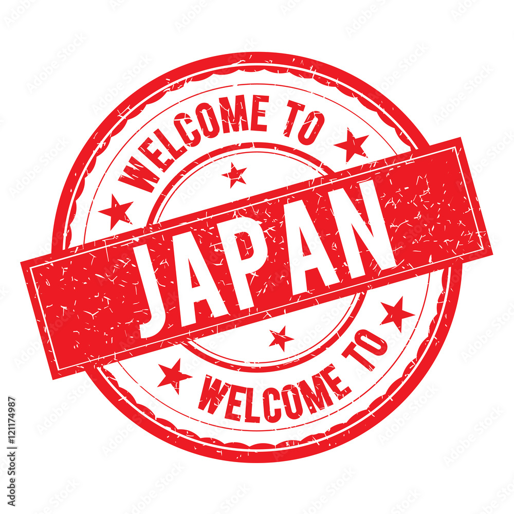 Welcome to JAPAN Stamp Sign Vector. Stock Vector | Adobe Stock
