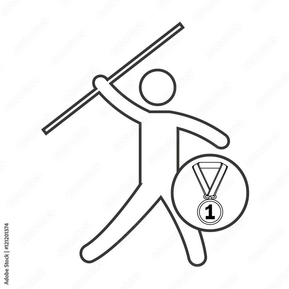 avatar winner medal first place sport vector illustration design Stock ...