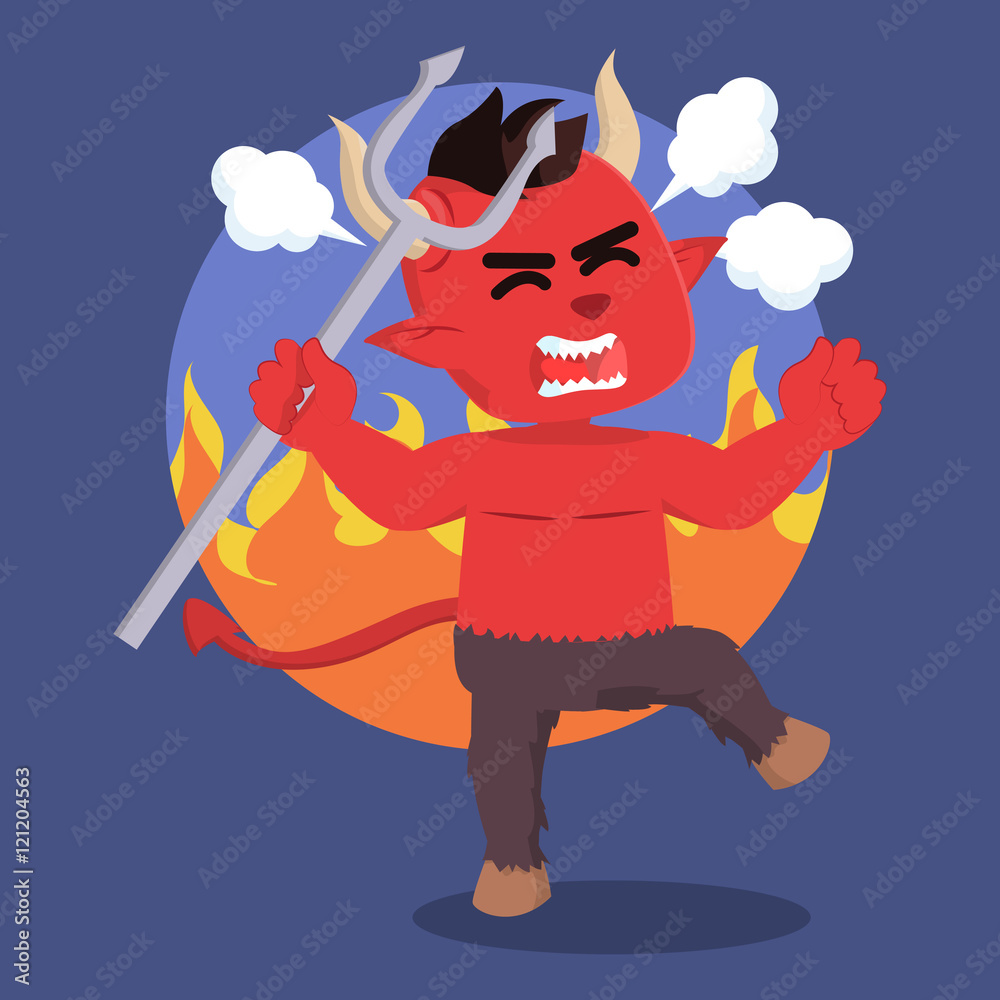 Vetor do Stock: devil angry illustration design | Adobe Stock