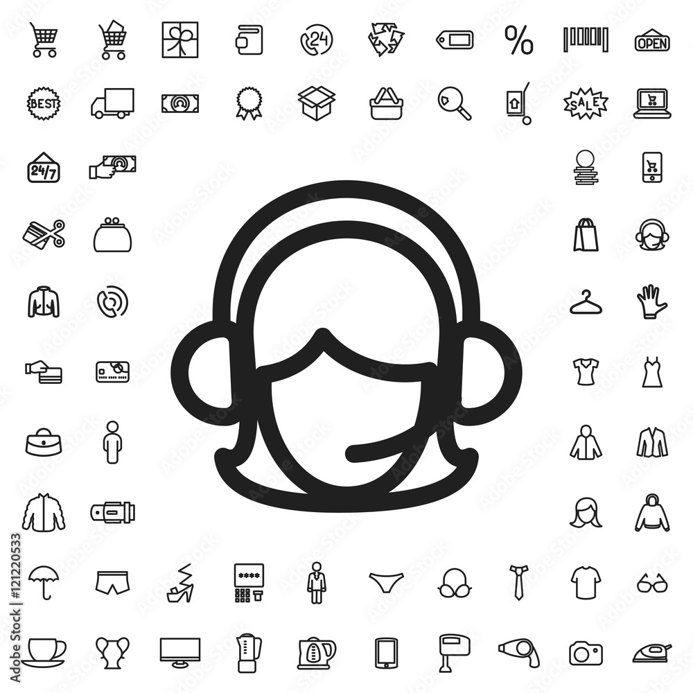 Operator icon illustration Stock Vector | Adobe Stock